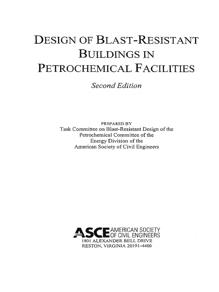 Asce Blast Design Petrochemical PDF | PDF | Wall | Masonry