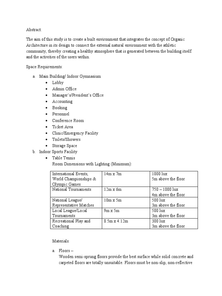 Space Requirements | PDF | Wall | Civil Engineering