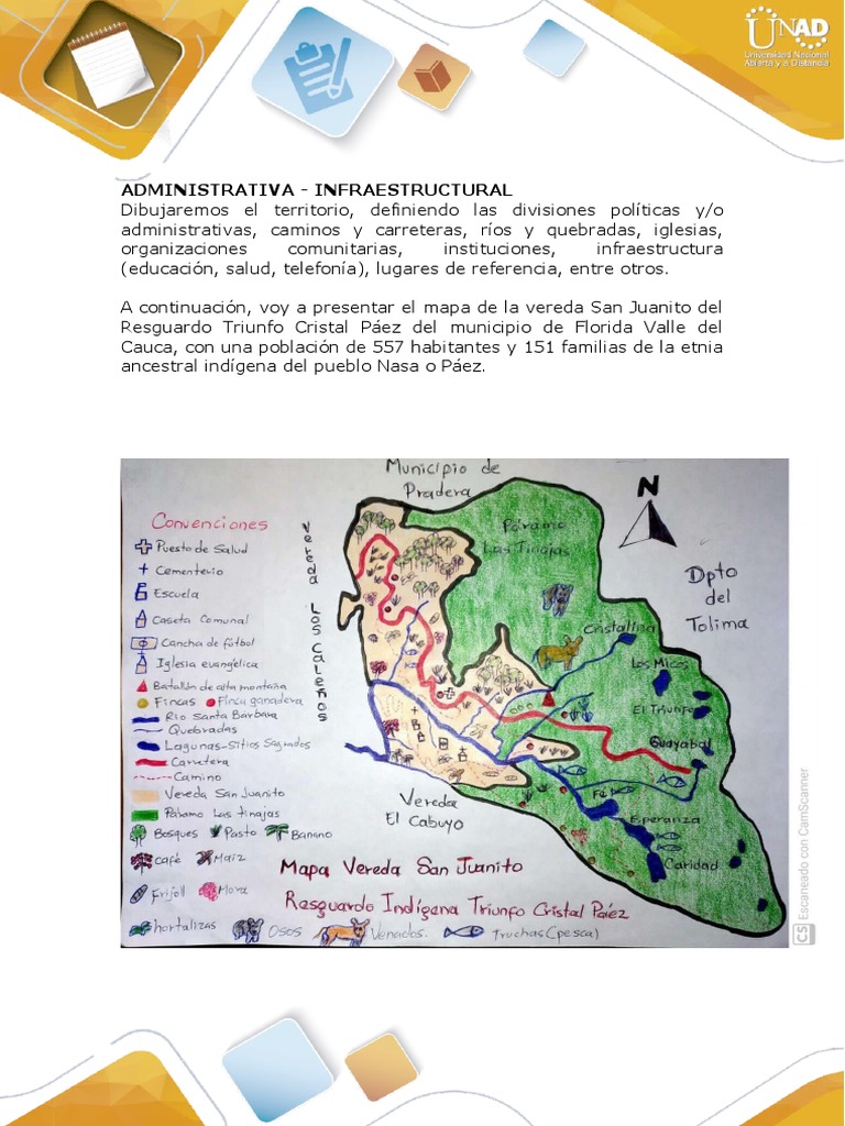 Mapa socio-cultural y territorial de la vereda San Juanito del Resguardo Indígena Triunfo ...