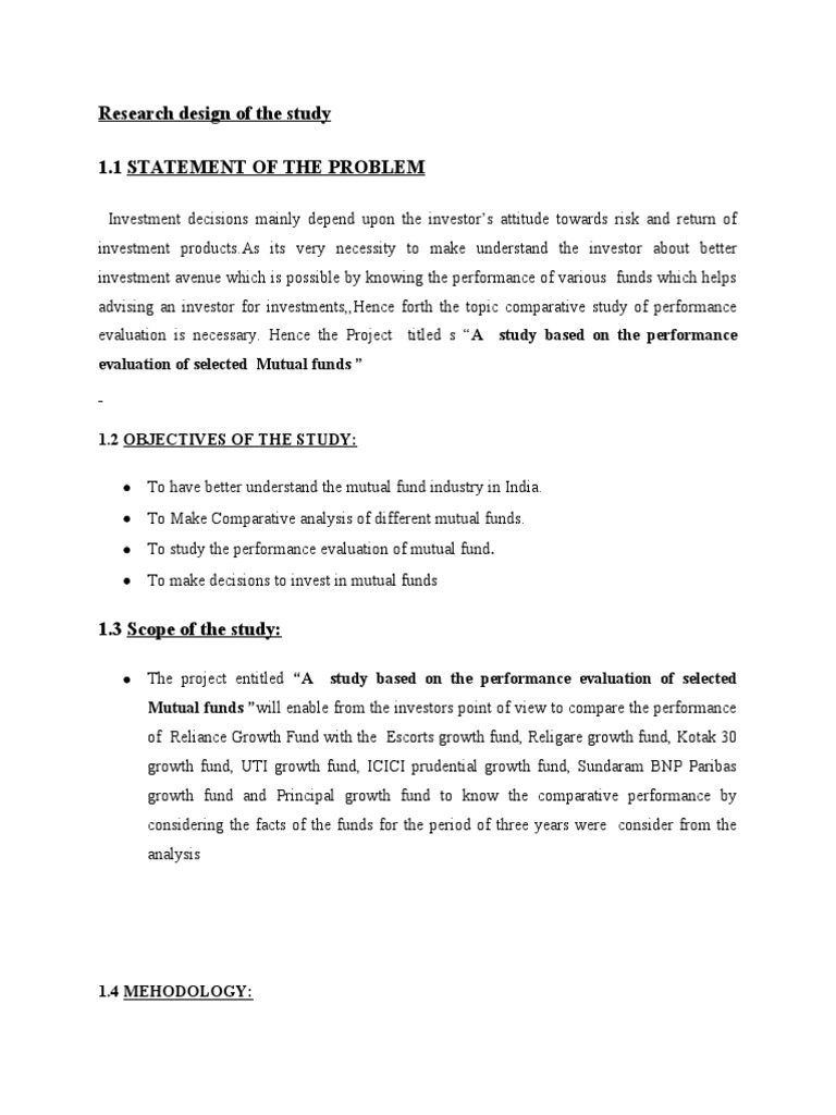Research Design of The Study 1.1 Statement of The Problem: Evaluation ...