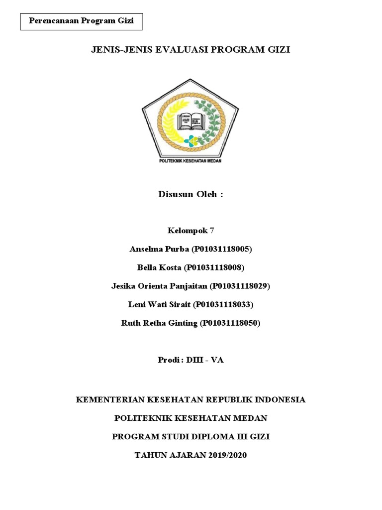 Evaluasi Program Gizi: Jenis dan Tujuan | PDF