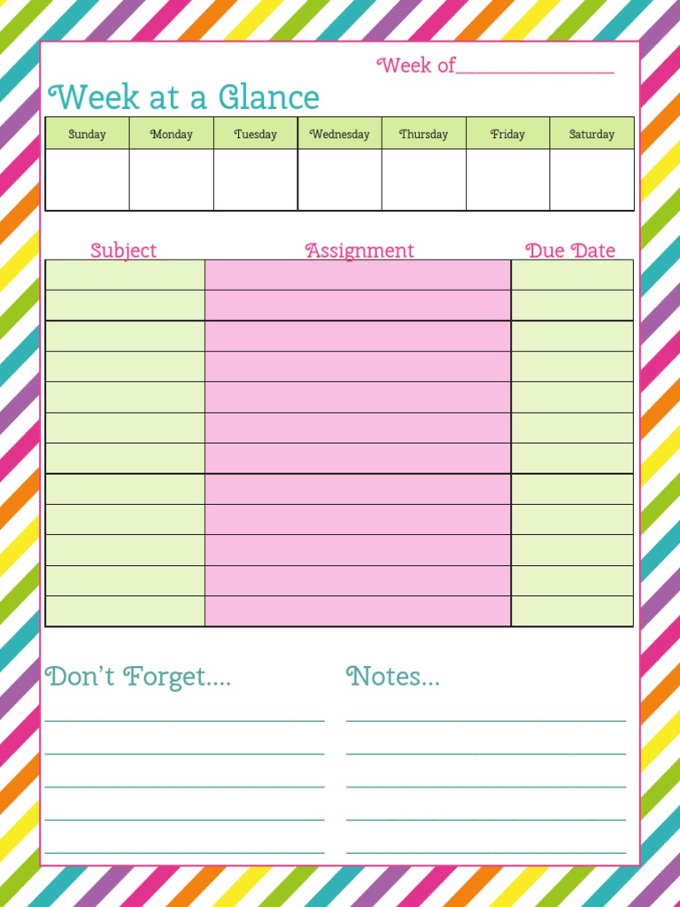 RainbowStudentPlanner PDF | PDF