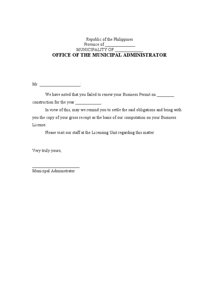 Business Permit Notice | PDF