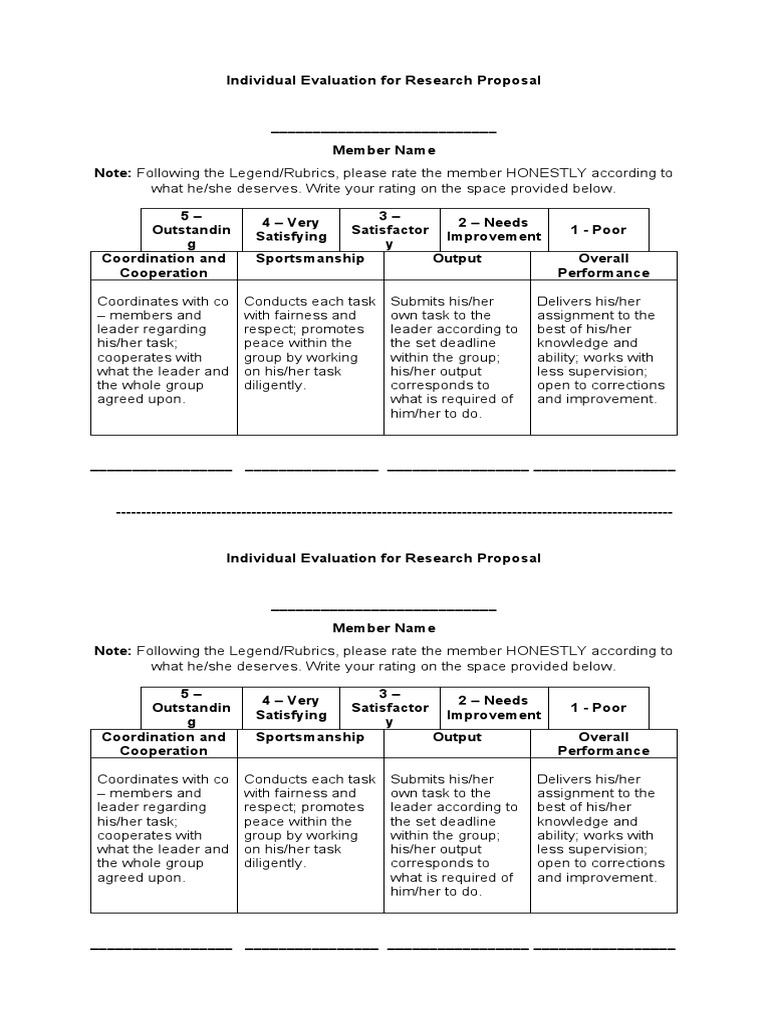 Rubrics For Research Proposal | Download Free PDF | Rubric (Academic ...