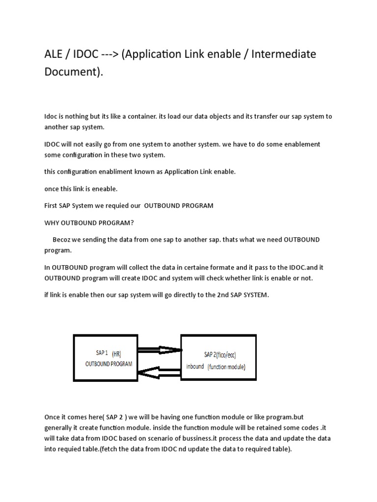 ALE / IDOC - (Application Link Enable / Intermediate Document) | PDF | Electronic Data ...