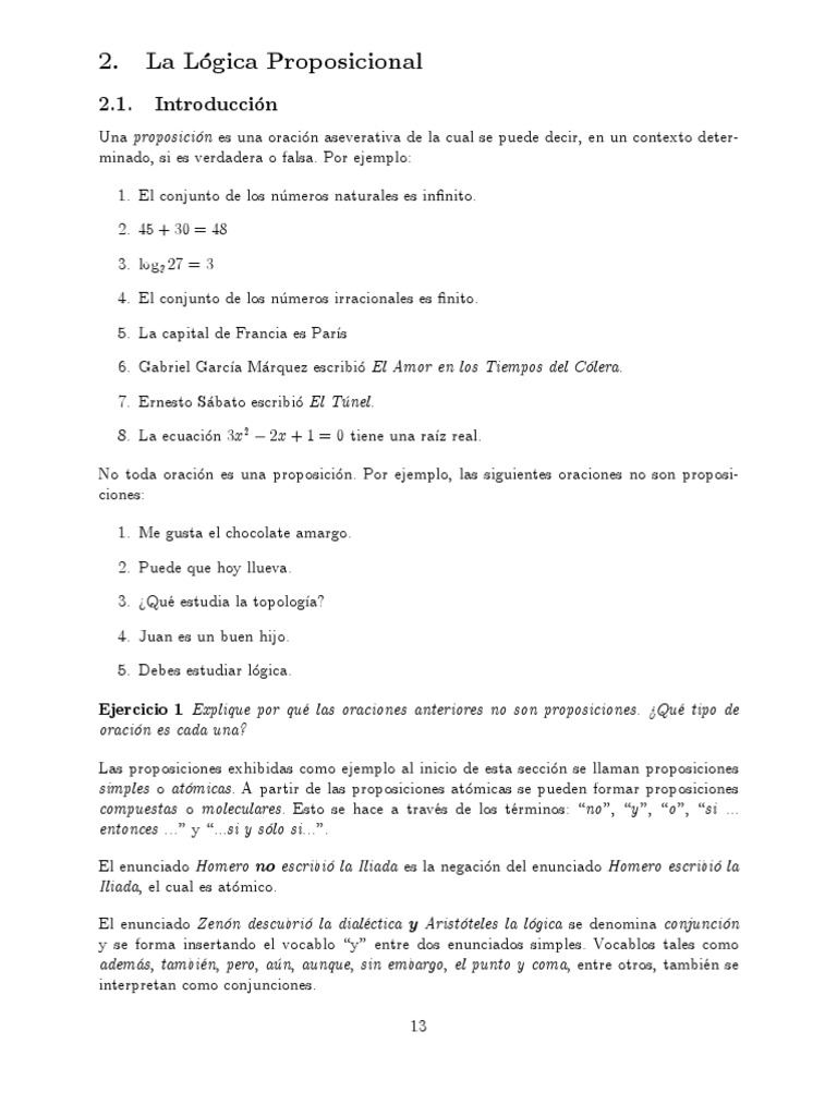 Logica de Proposiciones | PDF | Proposición | Si y solo si