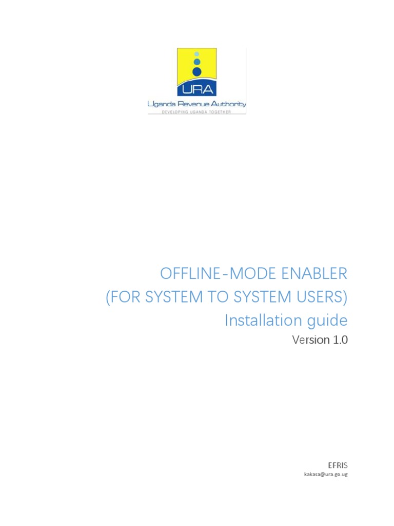 EFRIS Offline Mode Enabler Windows Installation Guide PDF | PDF ...