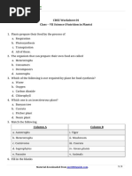 CBSE Class 9 Science Worksheet - Fundamental Unit of Life | PDF | Cell ...