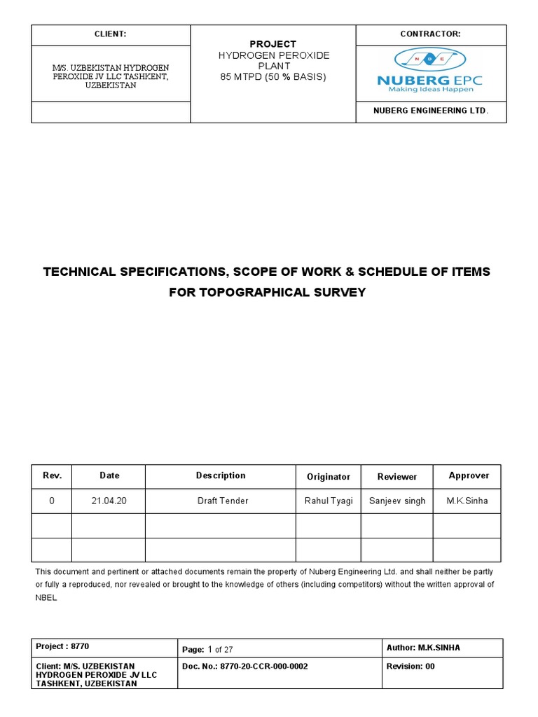 8770-Topographical Survey Tender | PDF | Surveying | Topography