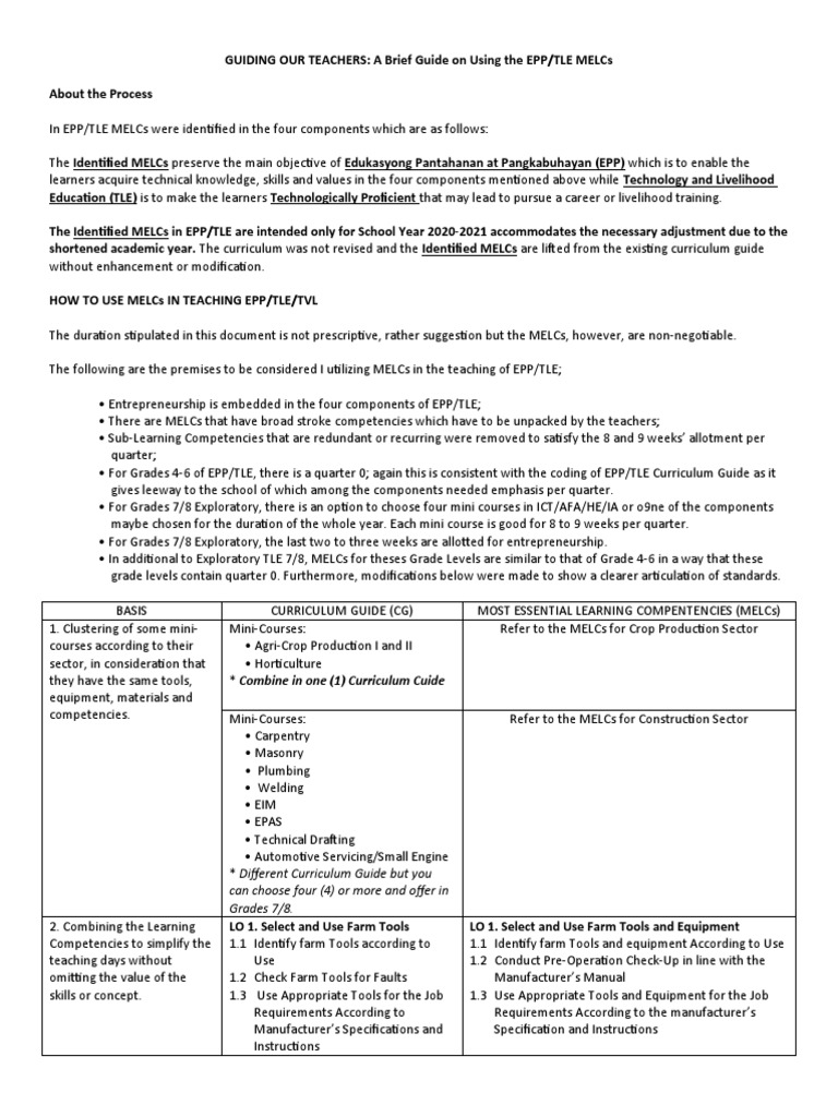 Can Choose Four (4) or More and Offer in Grades 7/8 | PDF | Dangerous ...