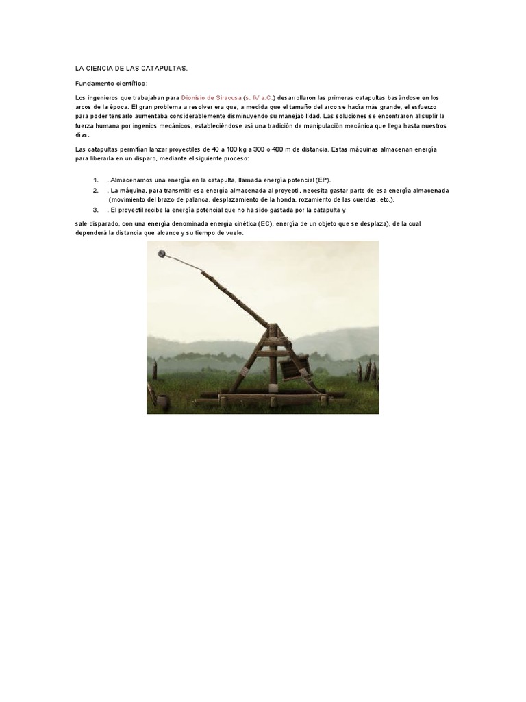 La Ciencia de Las Catapultas | PDF