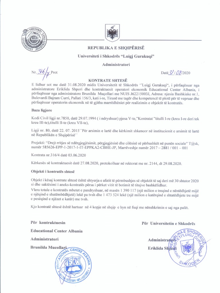 Kontrate Shtese PDF | PDF