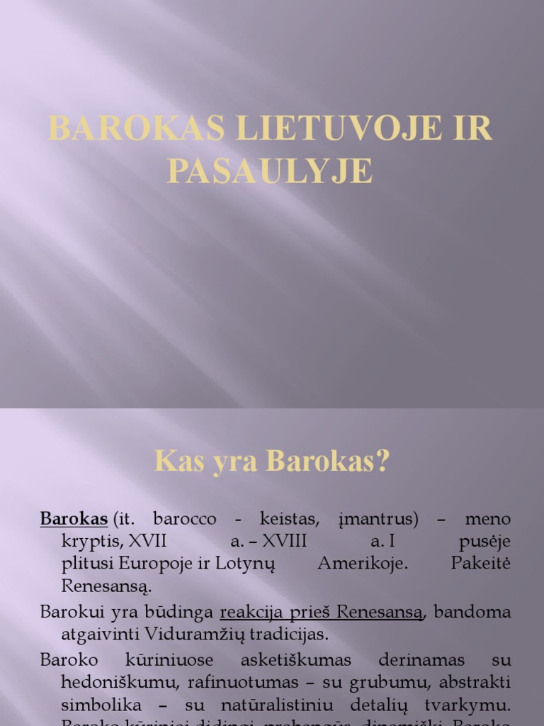 Barokas PPSX | PDF