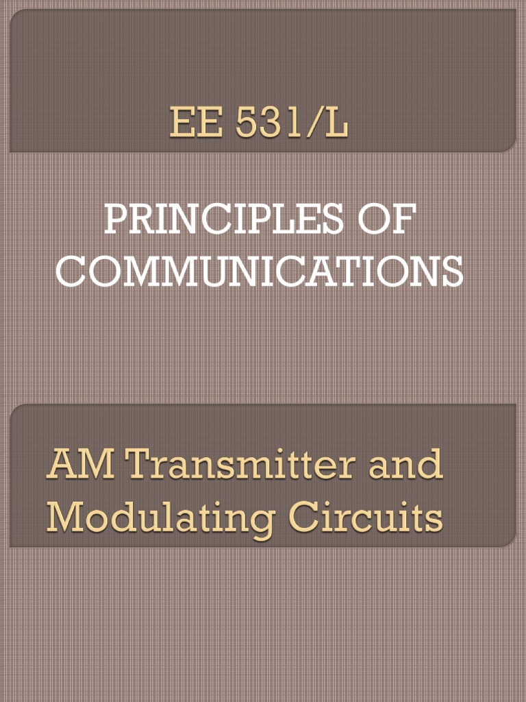 AM Transmitter | PDF | Amplifier | Transmitter