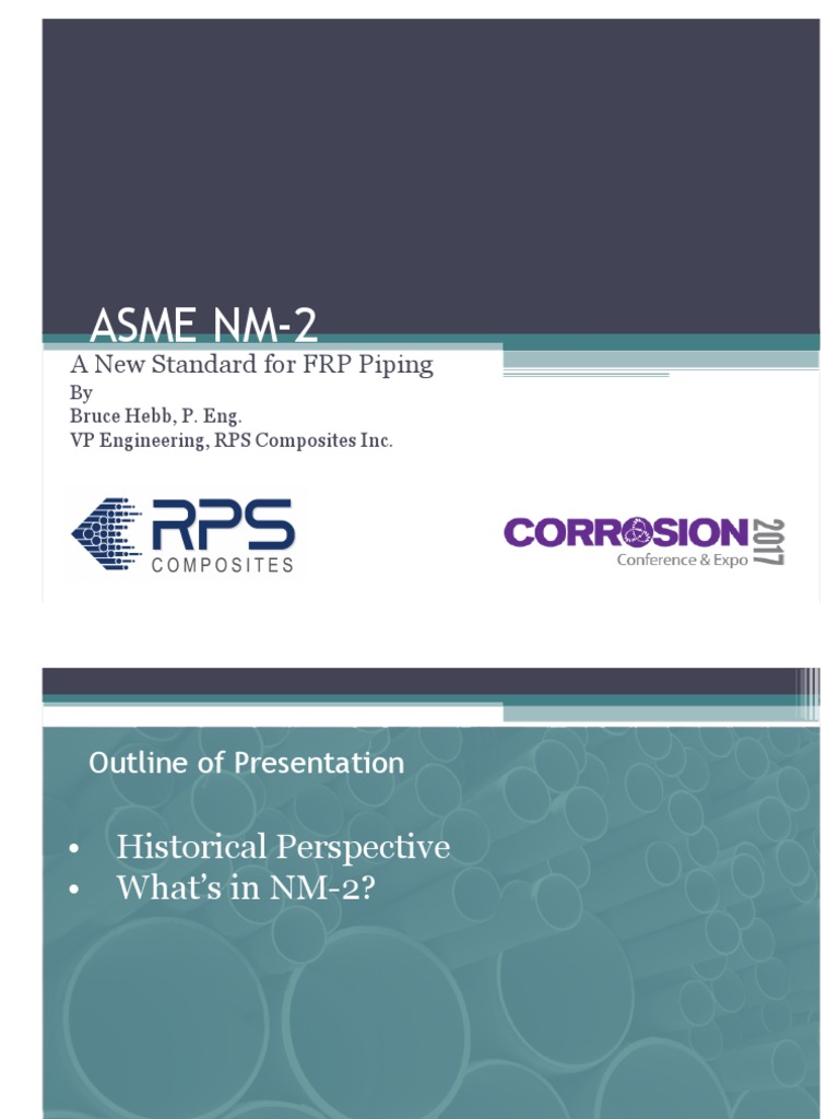 ASME NM-2: FRP Piping Design Standards | PDF | Pipe (Fluid Conveyance ...