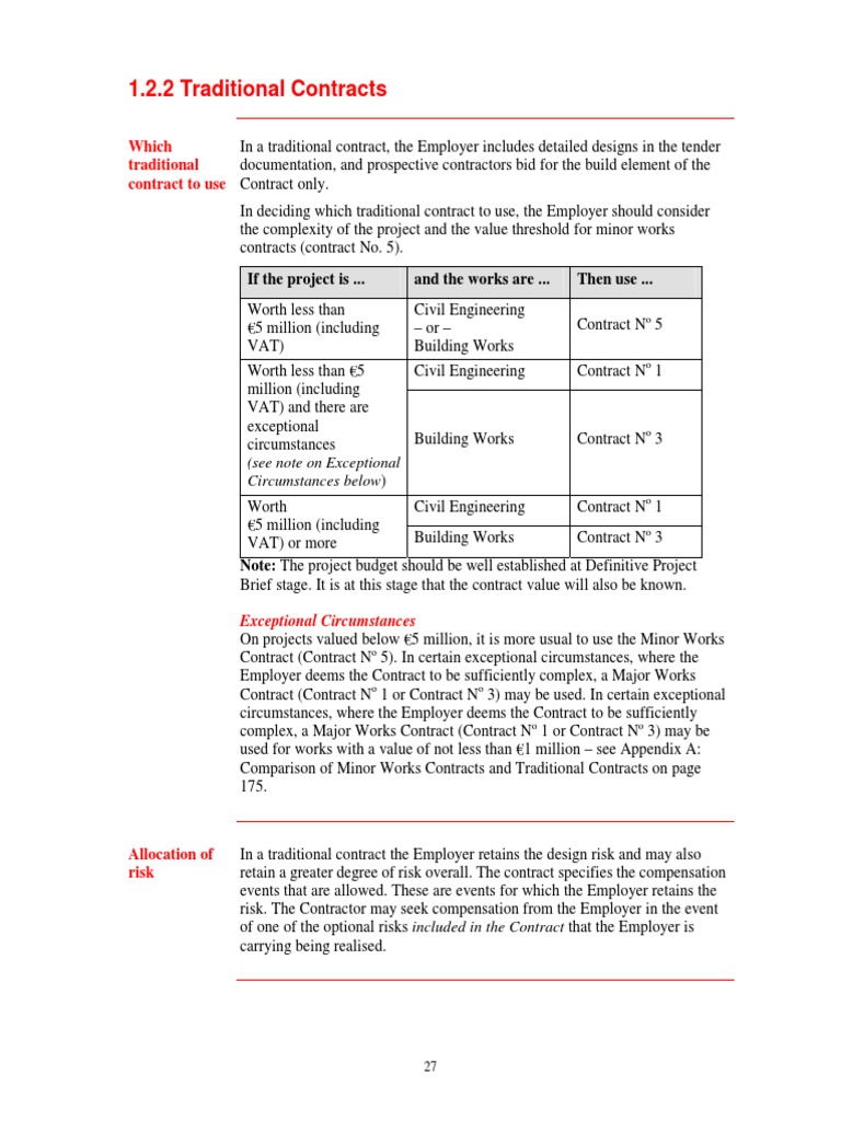 Pages From Contract-Guidance-Notes1-Traditional Contract | PDF | Risk ...