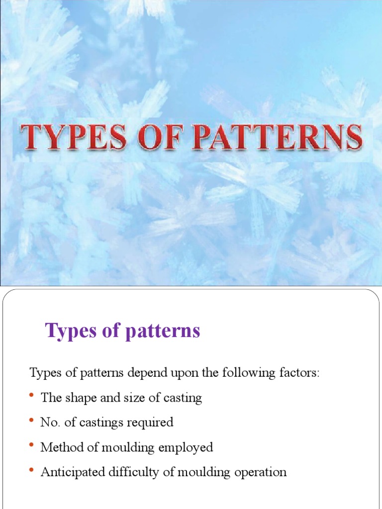 Types of Patterns | PDF | Casting (Metalworking) | Procedural Knowledge