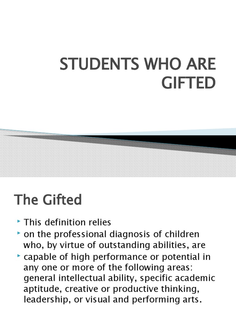 Chap 6 Students Who Are Gifted | PDF | Intellectual Giftedness ...