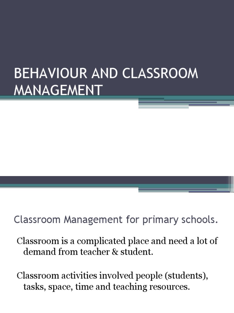 Chap 1 - Introduction On Classroom Management | PDF | Classroom ...