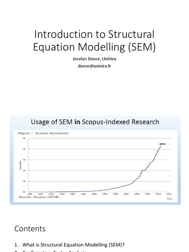 Introduction To SEM | PDF | Structural Equation Modeling | Factor Analysis