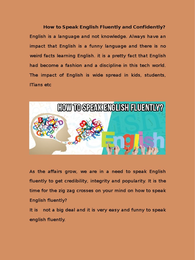 How To Speak English Fluently and Confid PDF | PDF