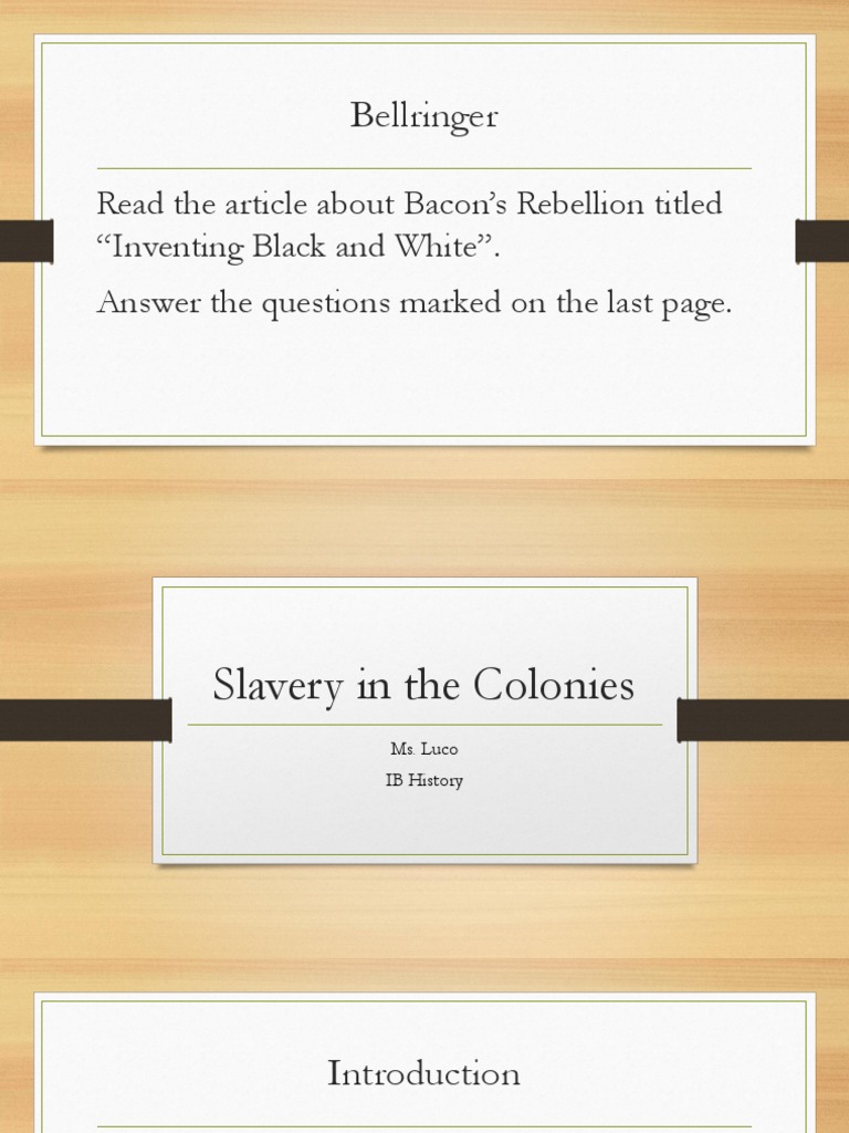 IB History: Slavery and Rebellion | PDF | Atlantic Slave Trade | Slavery