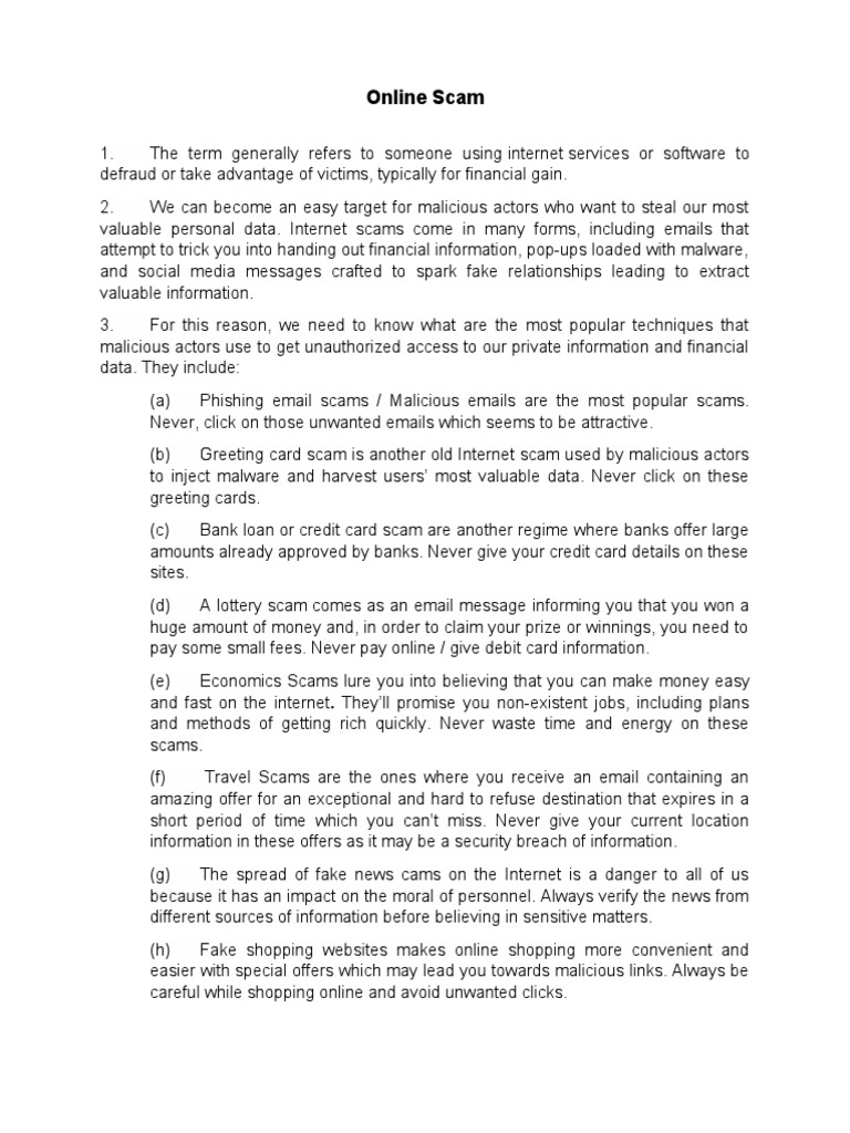 Online Scams | PDF | Internet Fraud | Malware