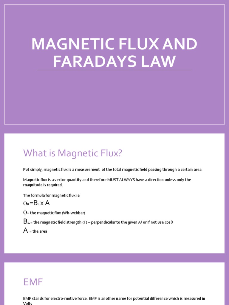 Magnetic Flux and Faradays Law | PDF | Electromagnetic Induction ...