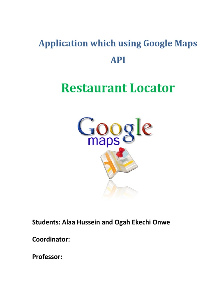 Application Which Using Google Maps API Alaa | PDF | Application Programming Interface ...