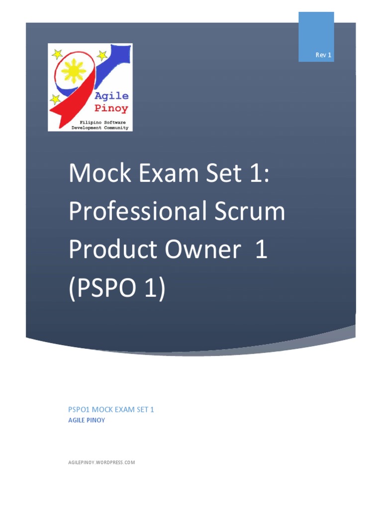 PSPO1 - MockExams (SET1) - NO PASS PDF | PDF | Scrum (Software Development) | Business