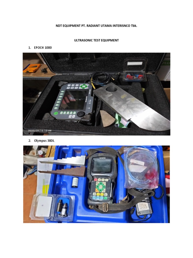EPOCH 1000: NDT Equipment Pt. Radiant Utama Interisnco TBK | PDF