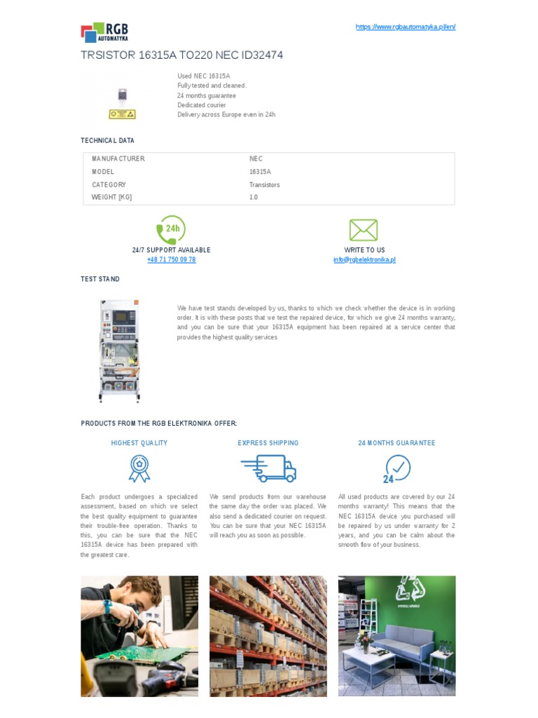16315A NEC - Product Information | PDF | Packaging And Labeling | Business