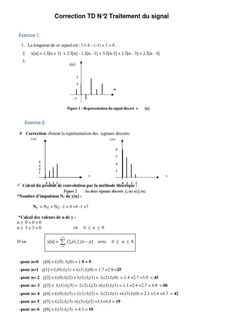Corrig ® Mon TD N - 2 | PDF | Analyse de Fourier | Analyse harmonique (mathématiques)