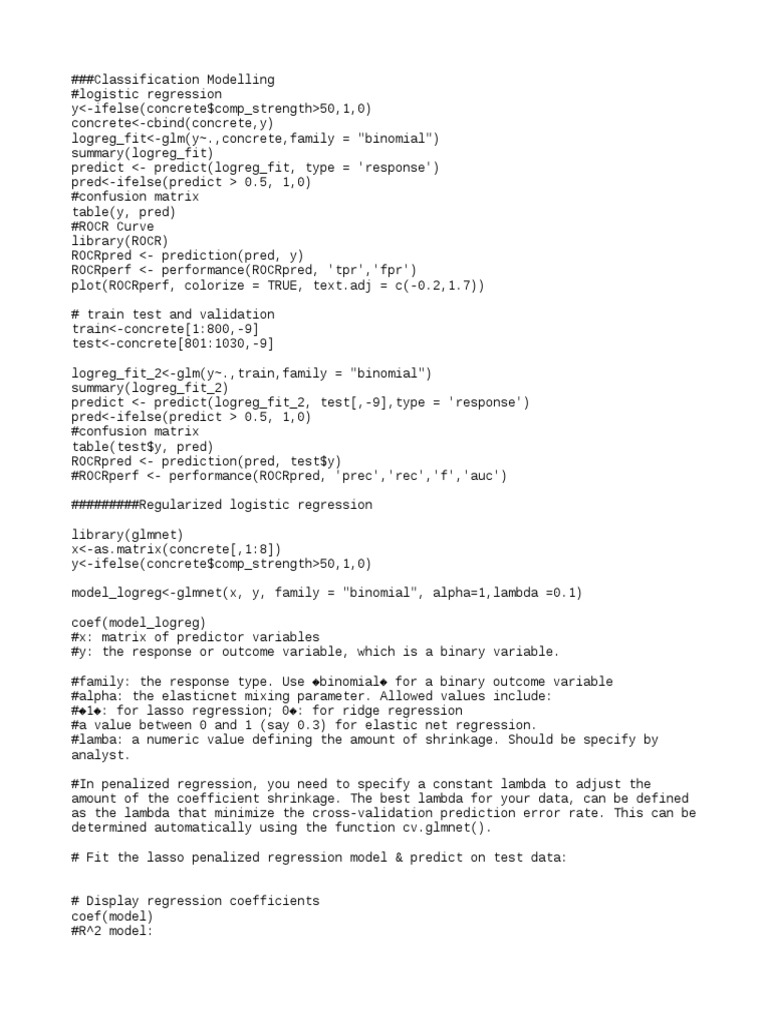 Logistic Regression Classification Models | PDF | Machine Learning ...