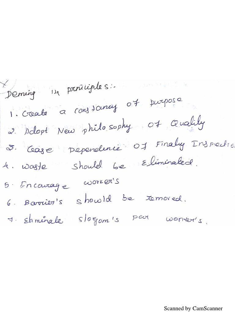 Deming 14 Principles | PDF
