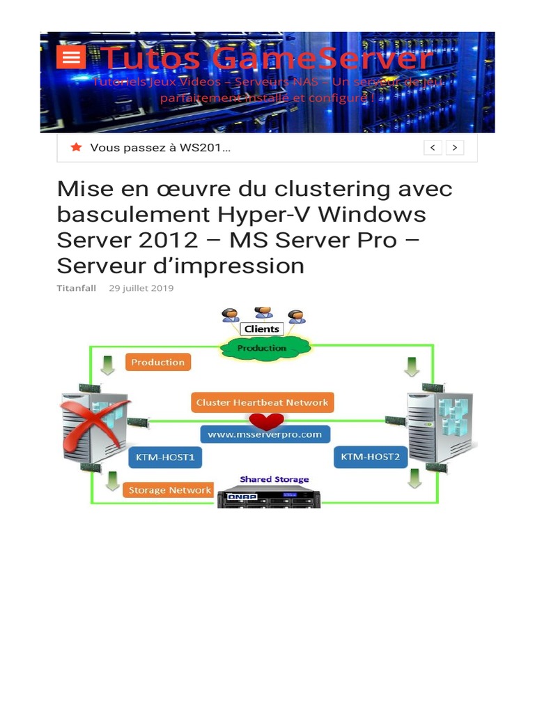 Cluster W | PDF | Virtualisation | Grappe de serveurs