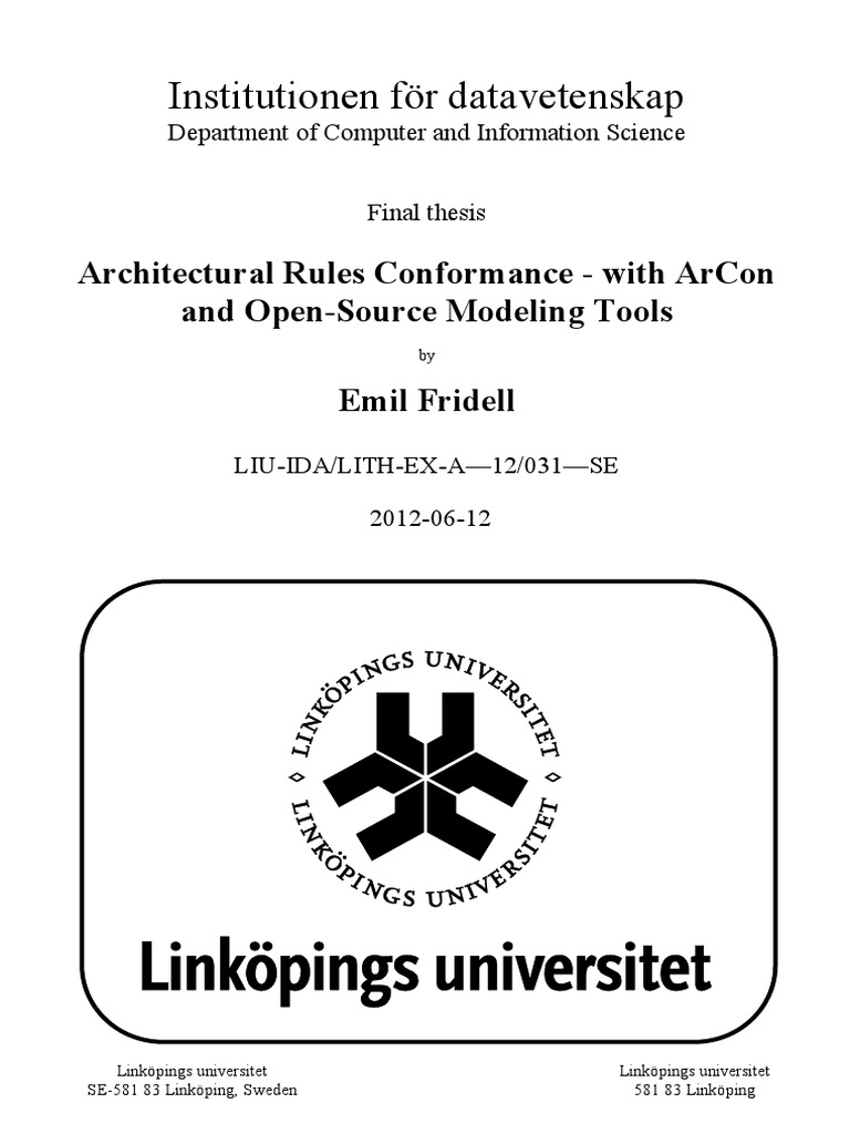 Fulltext01 PDF | PDF | Unified Modeling Language | Eclipse (Software)