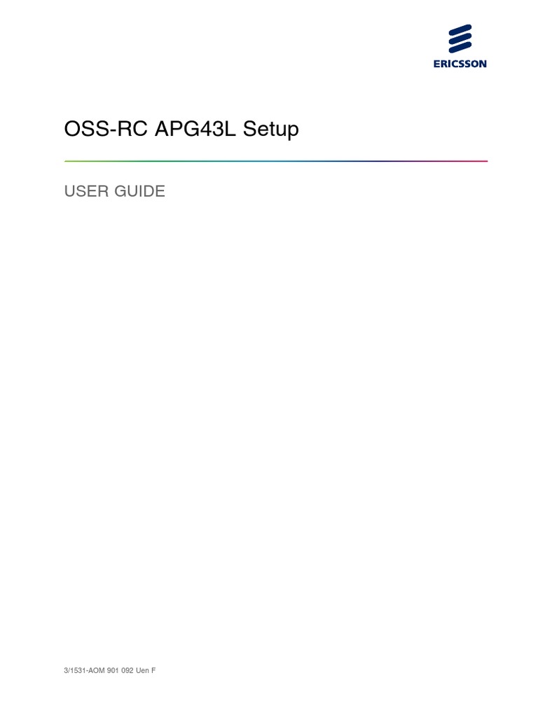 OSS-RC APG43L Setup PDF | PDF | User (Computing) | Command Line Interface