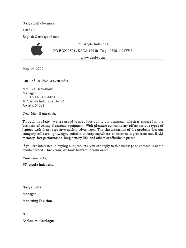 Business Letter | PDF | Personal Computers | Computer Hardware