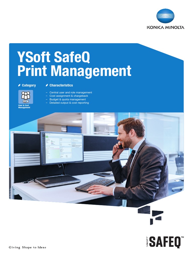 YSoft SafeQ User and Cost Management Datasheet | PDF | Printer (Computing) | Fax