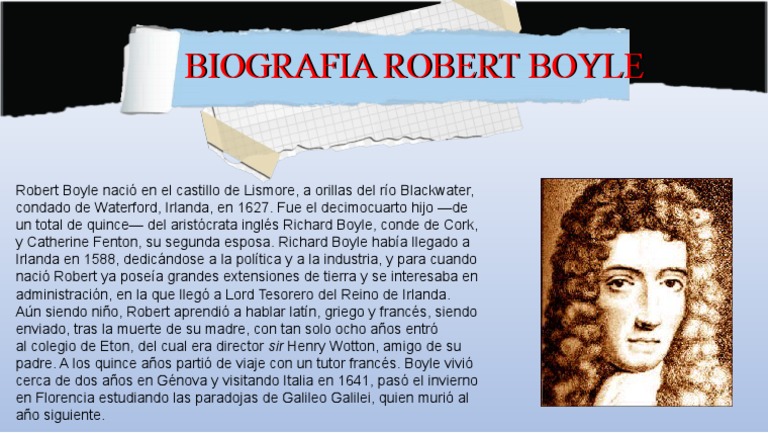Biografia Robert Boyle | PDF