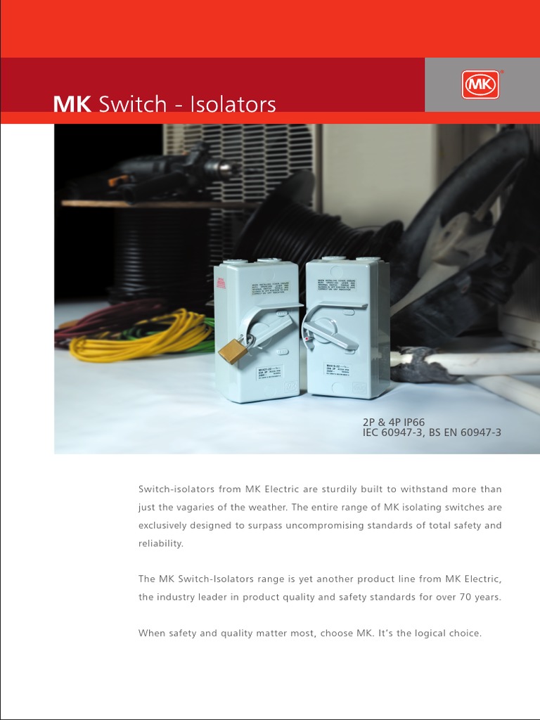 Isolator | PDF | Switch | Electrical Components