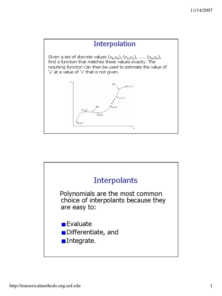 Interpolation Curvefitting | PDF | Spline (Mathematics) | Interpolation