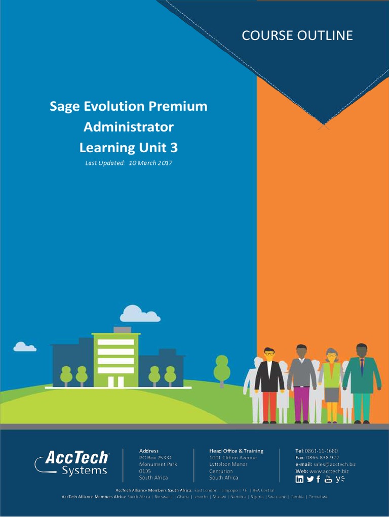 Sage Evolution Premium Administrator Learning Unit 3: Course Outline ...