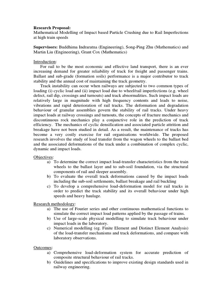 Proposal | Download Free PDF | Track (Rail Transport) | Rail Transport