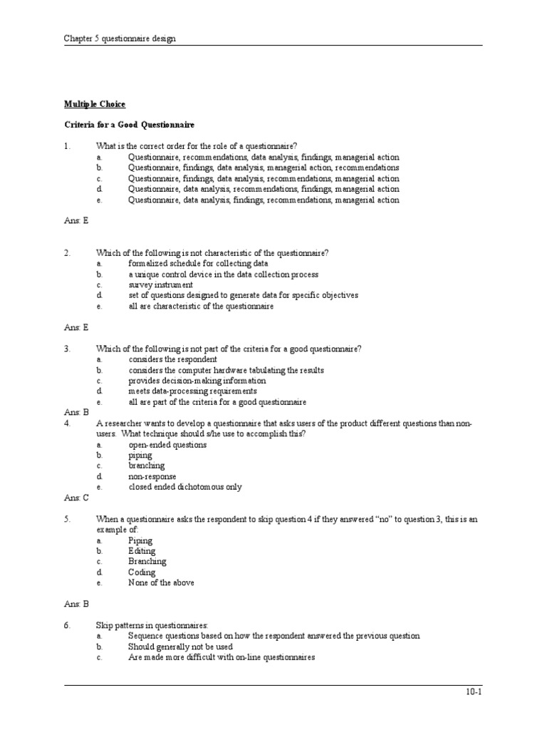 Effective Questionnaire Design: Understanding the Key Principles of ...