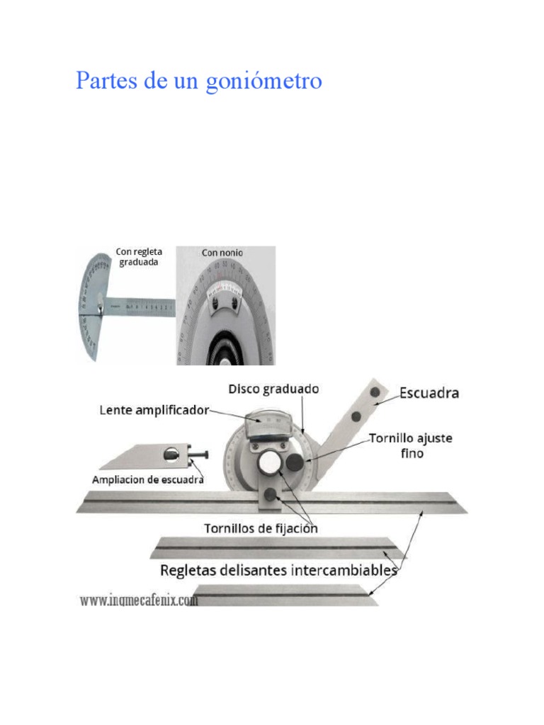 Partes Y Tipos De Goniómetros Pdf