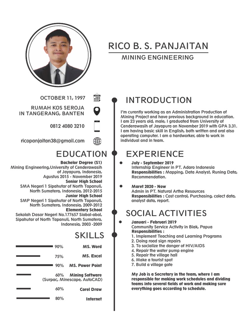 CV - Rico Panjaitan | PDF | Cognition | Behavior Modification