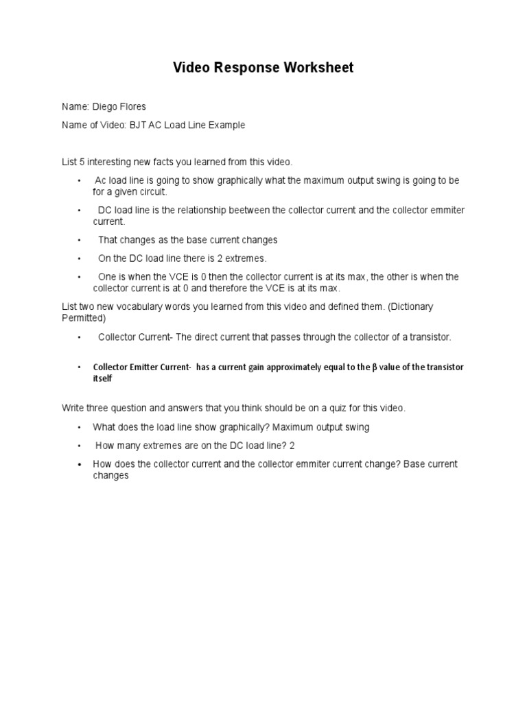 BJT Load Line Insights for Learners | PDF