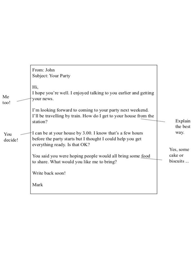 PET WRITING - Email 1 | PDF